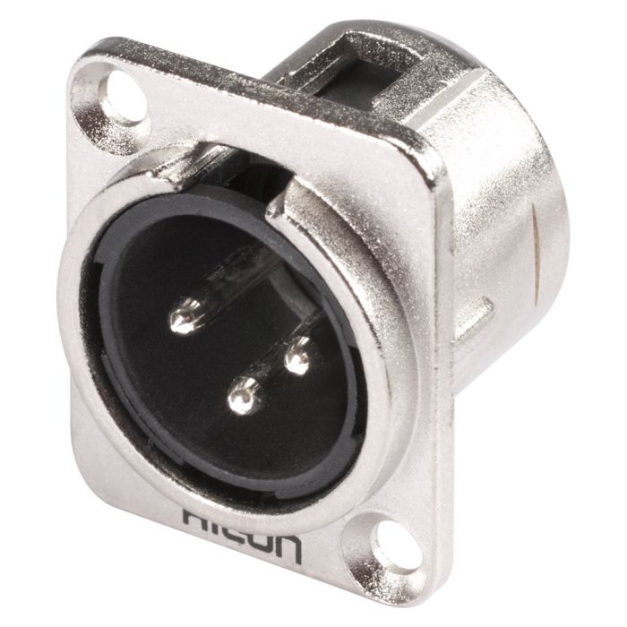 Hicon HI-X3DM 3-pole , metal-, Soldering-male connector