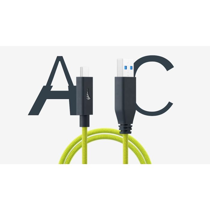 Angelbird USB-A to C 3.2 Solid Flex™ Cable Lime 32 cm / 1 ft